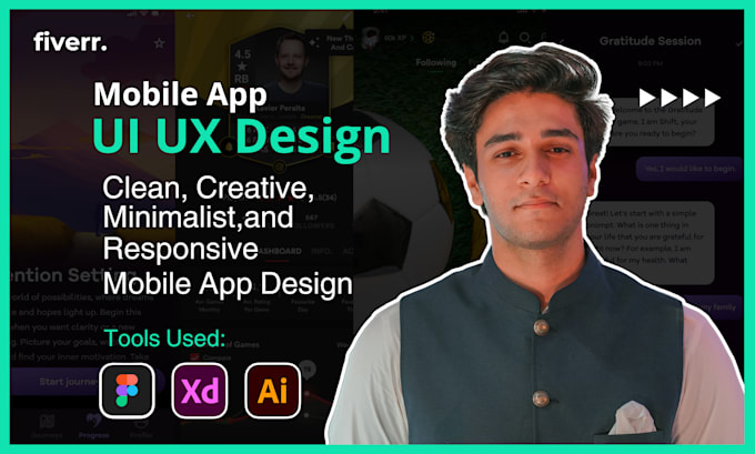 Design mobile app ui ux design, wireframe design, figma prototype by ...