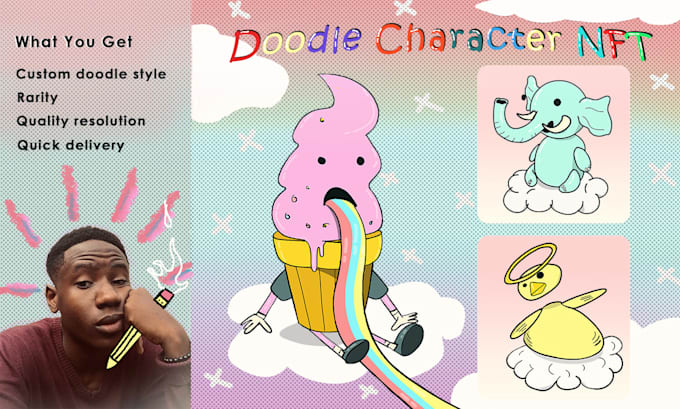 Do doodle nft art collection, doodle style nft, doodle cartoon ...
