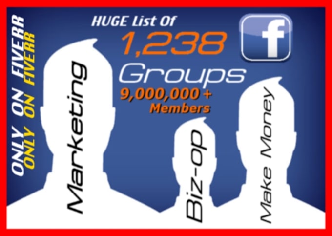Give you 1,403 facebook make money groups by Retire_now | Fiverr