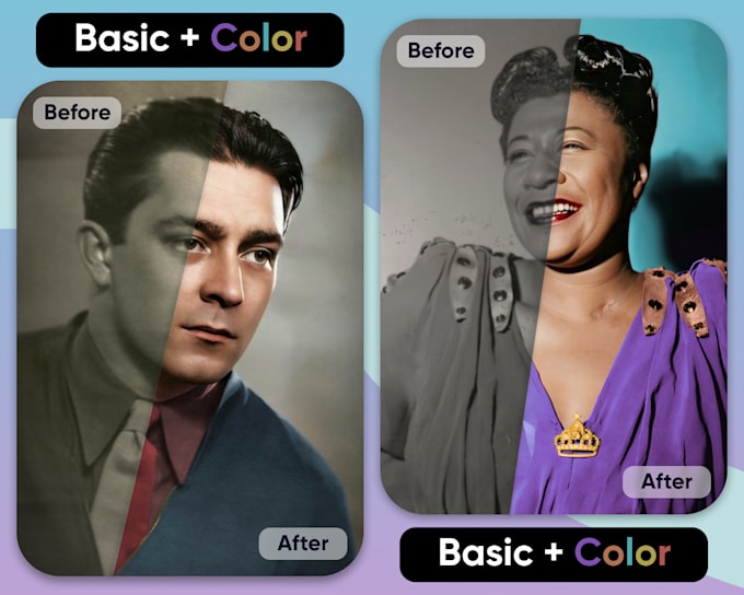 Do restore and colorize your old photo with care by Zaraisa | Fiverr