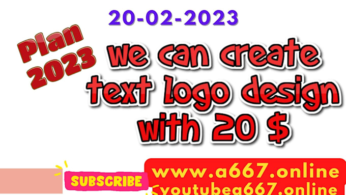 Create text logo design, text design for your company by ...