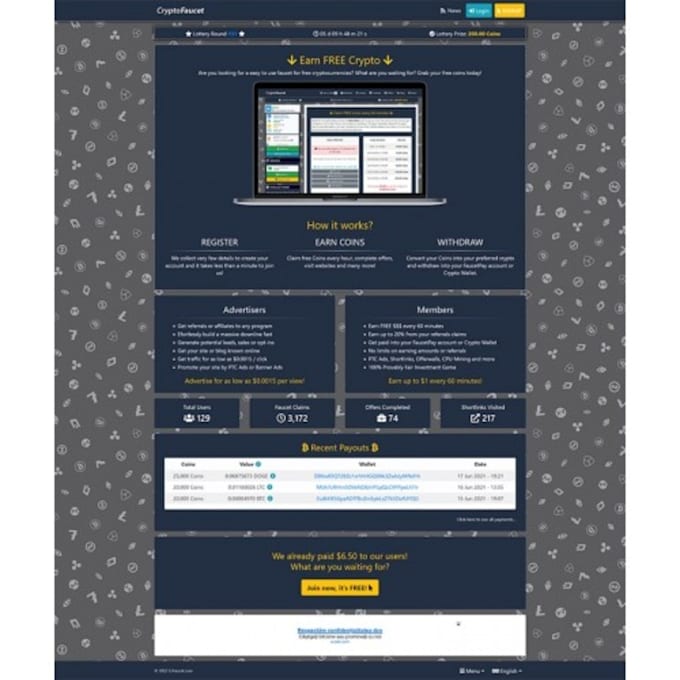 Create crypto faucet and install it by Ryanmiddo | Fiverr