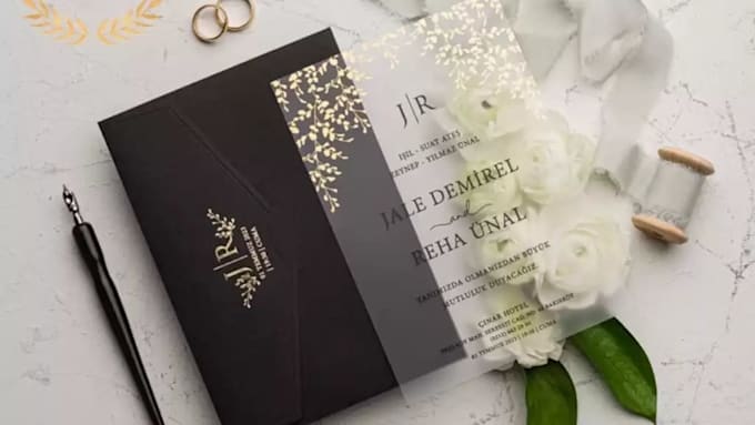 Design unique wedding invitation card with illustration by Maizach512 ...