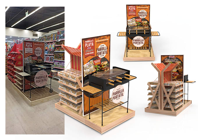 Design pop, posm, pos display, retail trade marketing by Sebalux | Fiverr