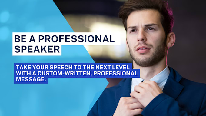Write a professional and engaging speech for any occasion by Brainmade ...