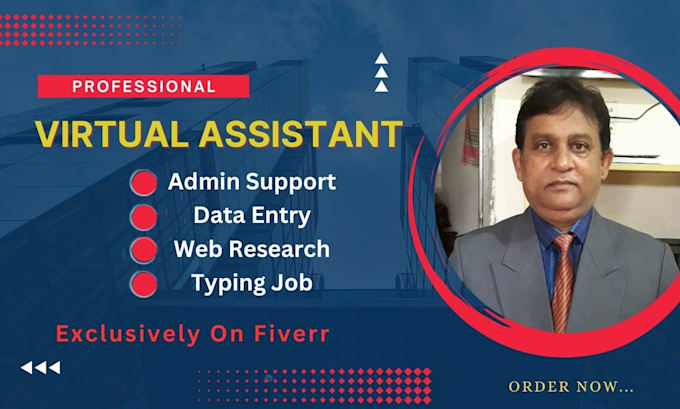 Be your professional virtual assistant for data entry, web research by ...