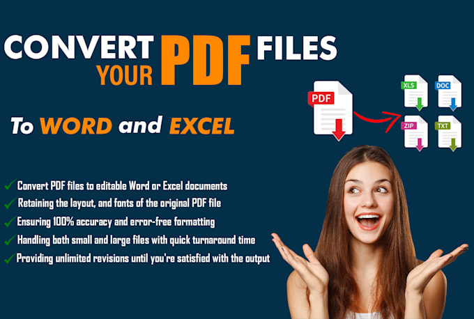 Professionally convert your pdf to word or excel by Zainkhan4305 | Fiverr