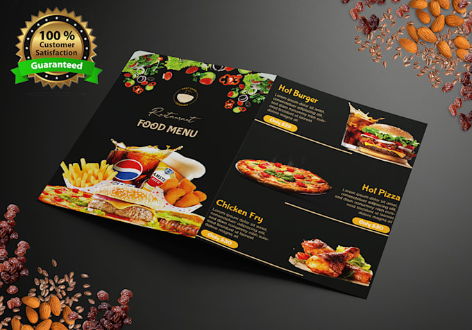 Do an attractive digital menu, food menu, price list, and restaurant ...
