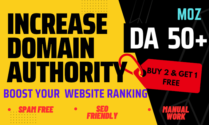 Increase moz da domain authority 0 to 50 plus by Trafficbeaver | Fiverr