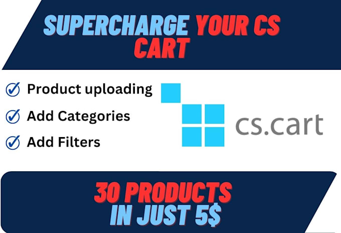 Supercharge your cs cart store with 30 new products by Farhatshahzadi | Fiverr