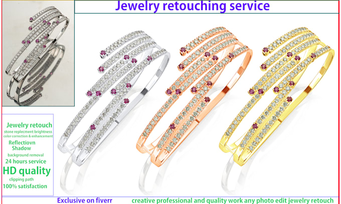 Jewelry retouching image editing cut out change background by Photo ...