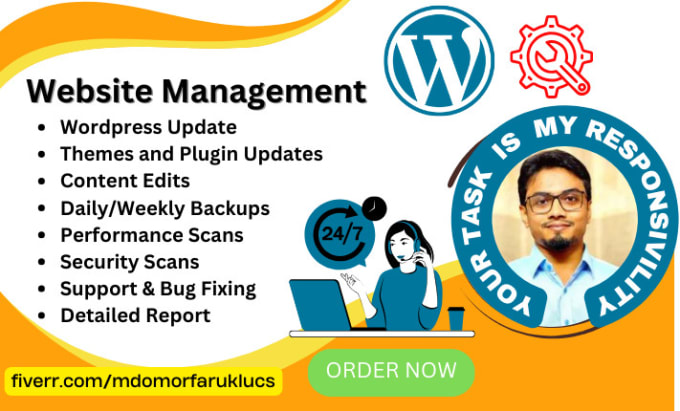 Provide maintenance and support for your wordpress website by Mdomorfaruklucs | Fiverr