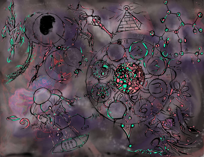 Conjure psychedelic, horror, abstract style illustrations by ...