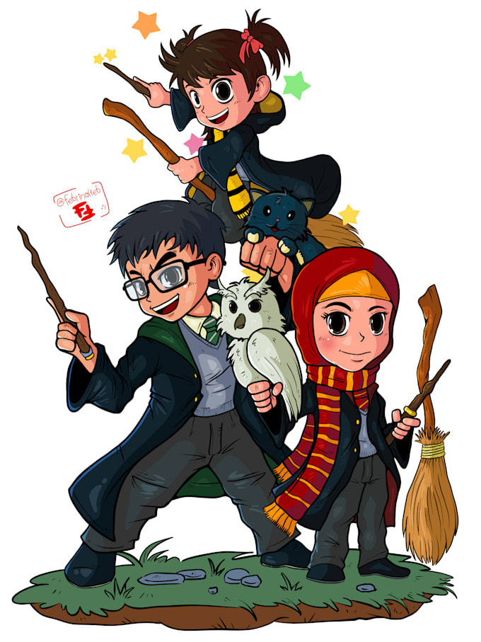 Draw custom cartoon character design by Febrinalfeb | Fiverr