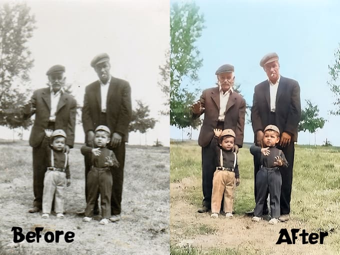 Restore and recolor your old and damaged pictures by Photorevive113 ...