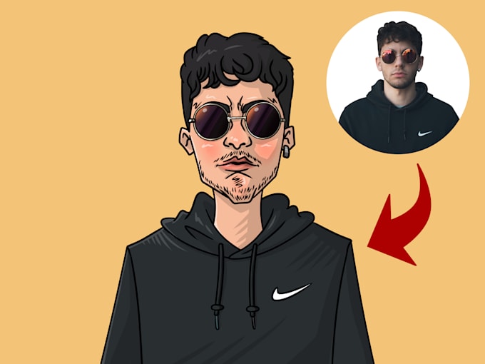 Draw a cartoon from your photo by Blackperfect | Fiverr