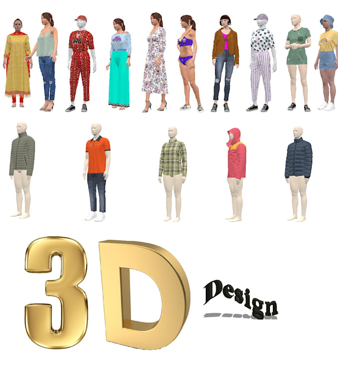 Make 3d clothing design from any sketch or idea and image by ...