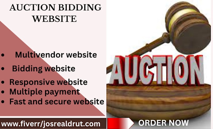 Create an auction bidding , multi vendor website by Josrealdrut | Fiverr