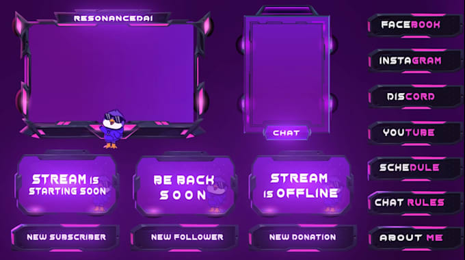 Design you a professional twitch overlay stream package by Wahajkhan371 ...