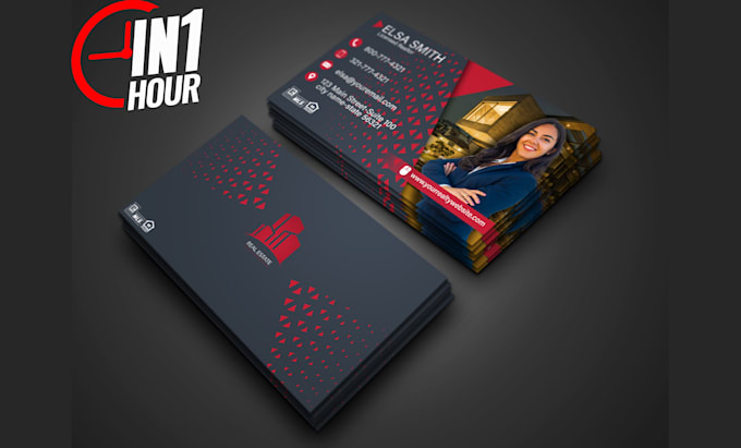 Do custom business card design within 1 hour by Sf__graphics | Fiverr