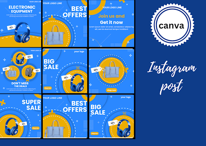 Send you a template canva social media post sales product by ...