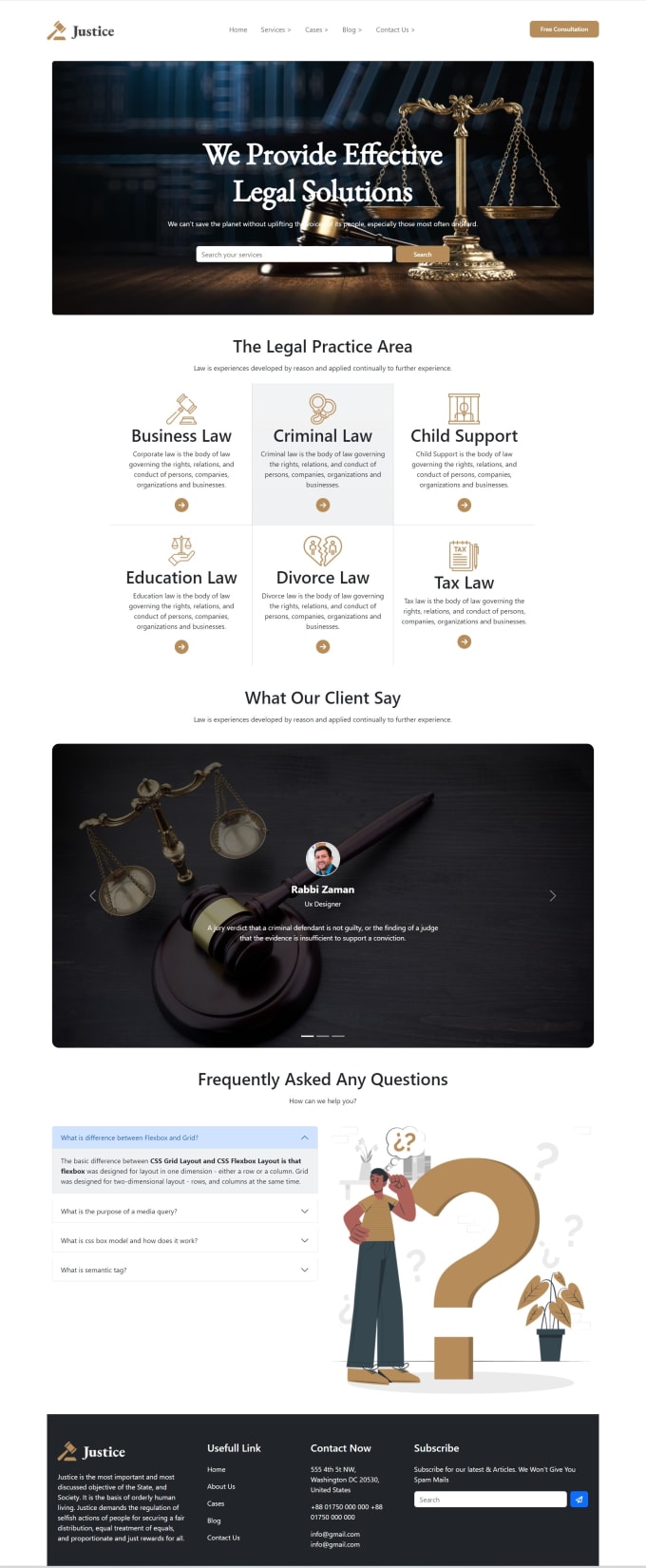 Design responsive website using html, css, js, bootstrap by Arafat ...