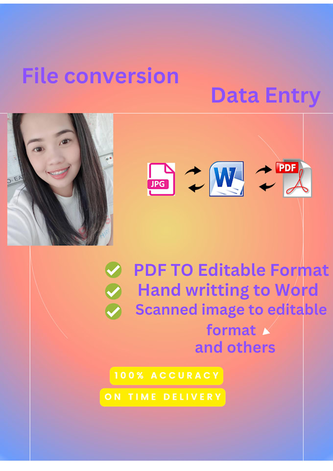 Convert, transcribe text from image or pdf to word by Jayzzzeee | Fiverr