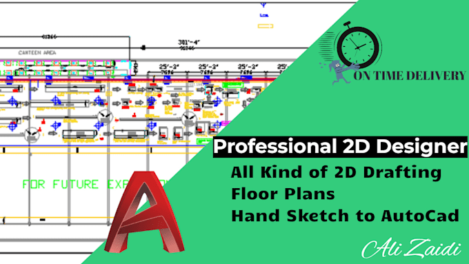 Do autocad 2d drafting for floor plans by Alizaidiiii | Fiverr