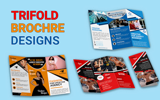 Create a professional company, real estate, trifold digital brochure by ...