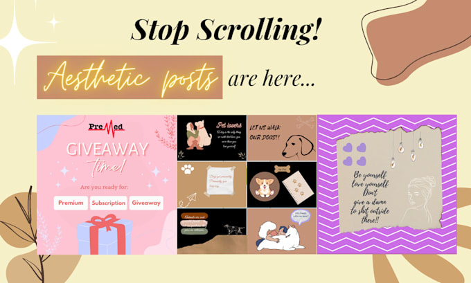 Create aesthetic eye catching posts design by Webresh | Fiverr