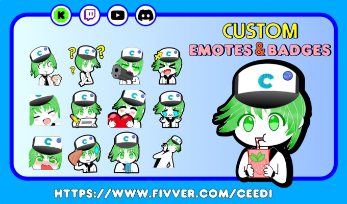 Create custom twitch emotes by Ceedii | Fiverr Create custom twitch emotes by Ceedii | Fiverr