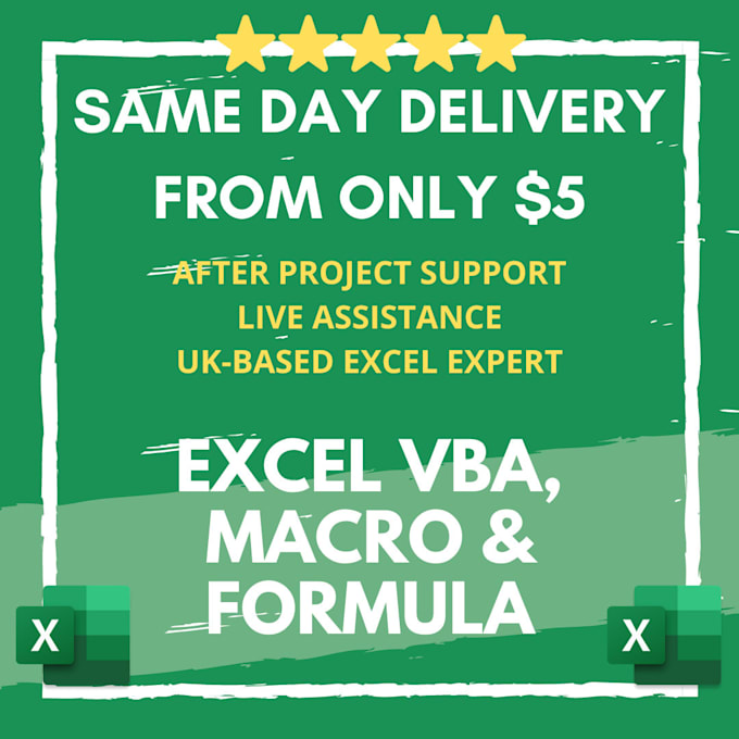 Write Macro Formula Or Vba To Automate Excel By Patelraj8140 Fiverr 