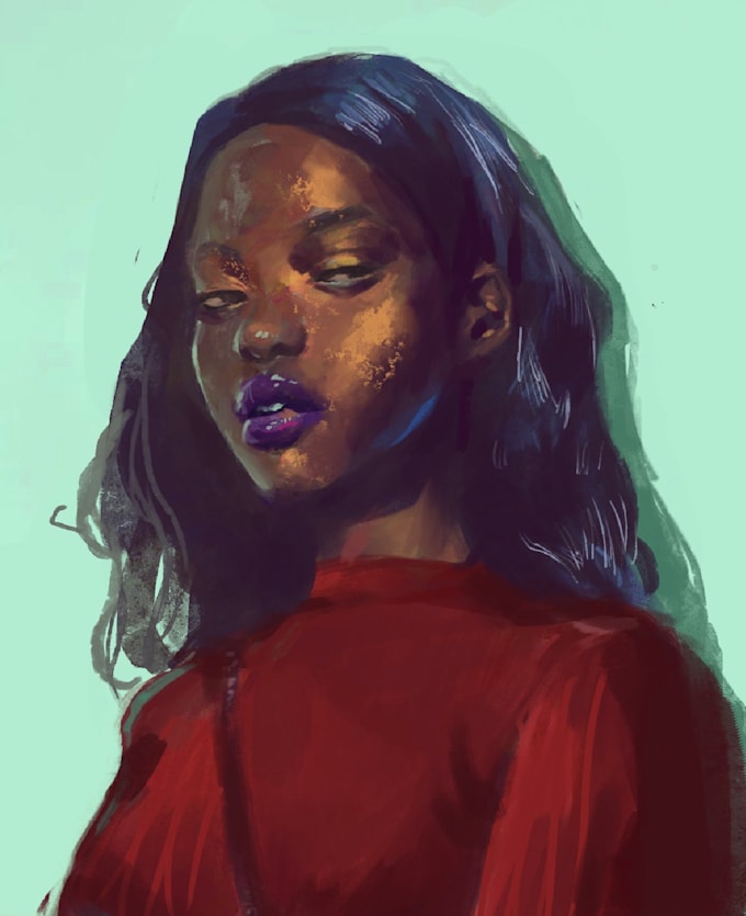 Create colorful digital portraits by Melodekelsa | Fiverr