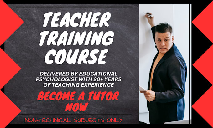 Provide a teacher training course for any non technical subject by ...