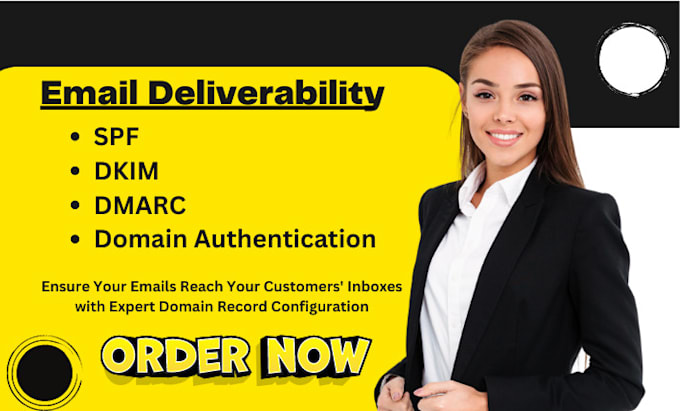 Improve email deliverability domain record configuration spf, dkim, and dmarc by B_creatives100 ...