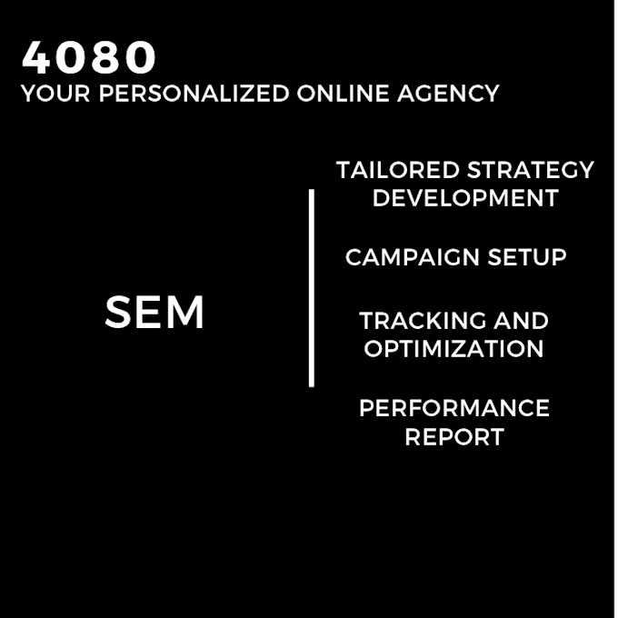 Plan, execute and optimize your sem campaigns by Agence4080 | Fiverr
