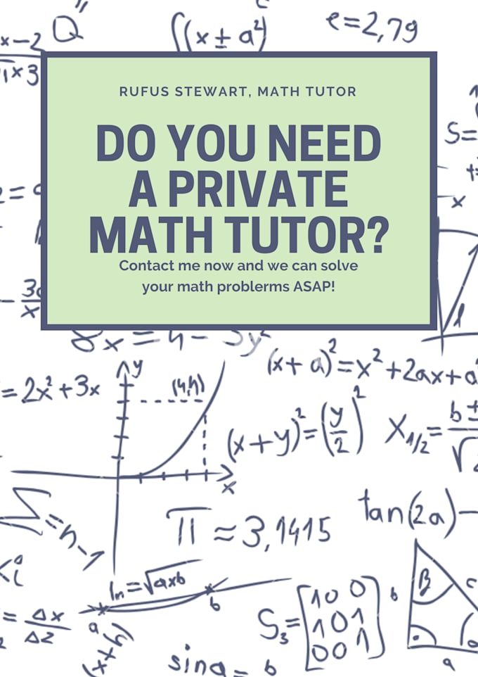 Tutor you mathematics from matric to master by Waseem2771 | Fiverr