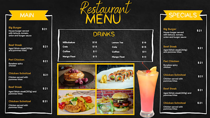 Design creative menu card, restaurant menu, brochure, catalogue by ...