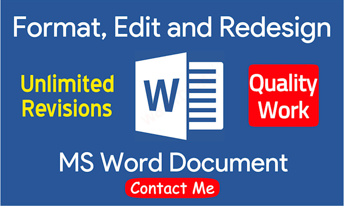 Edit, format, create or design your microsoft word document by ...