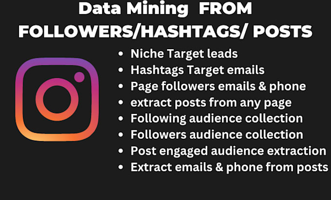 Extract leads from instagram pages hashtag audience by Sandybelly | Fiverr