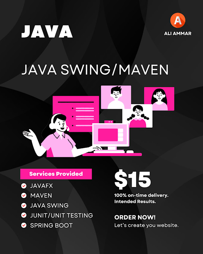Code your java, javafx, swing, maven, spring projects by Aliammar685 | Fiverr