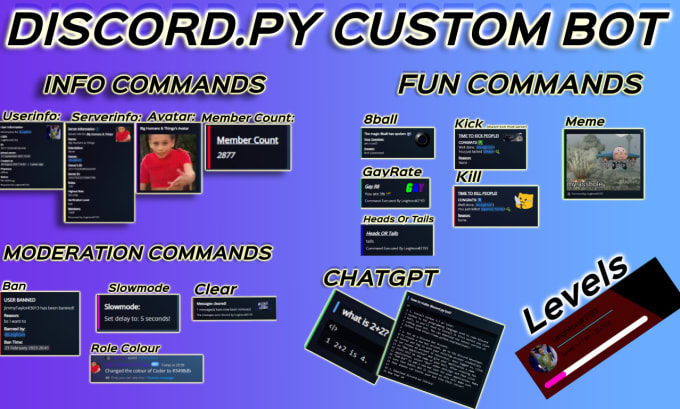 Create A Custom Discord Bot For Your Server By Lmarl3y Fiverr
