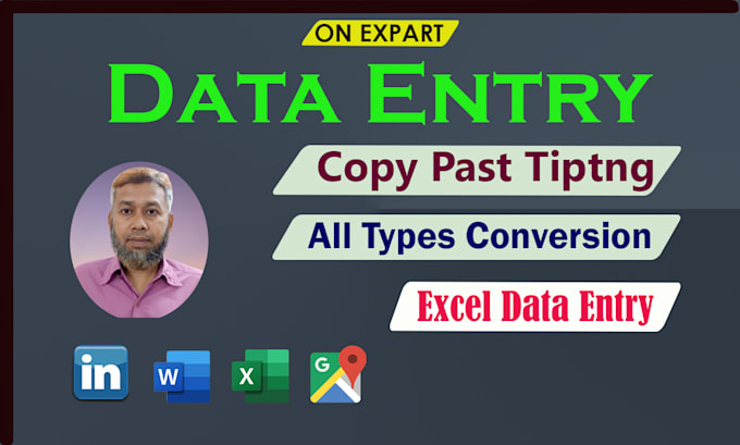 Do typing copy paste excel word and web recharge data entry by Momenul37 | Fiverr