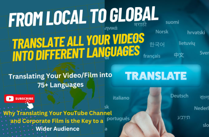 Translate, dub and subtitle videos in 75 plus languages by Palace27 | Fiverr