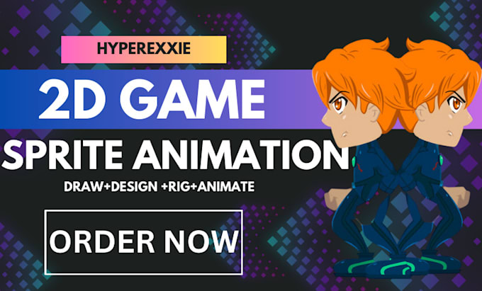 Design professional high quality 2d game sprite animation with spine ...