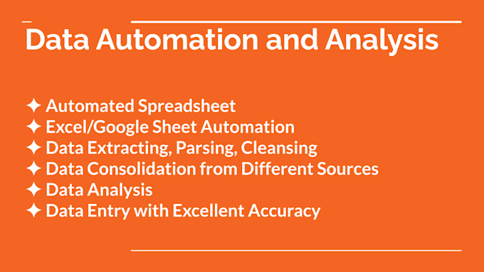 Do data analysis and spreadsheet automation by Irenehavsa | Fiverr