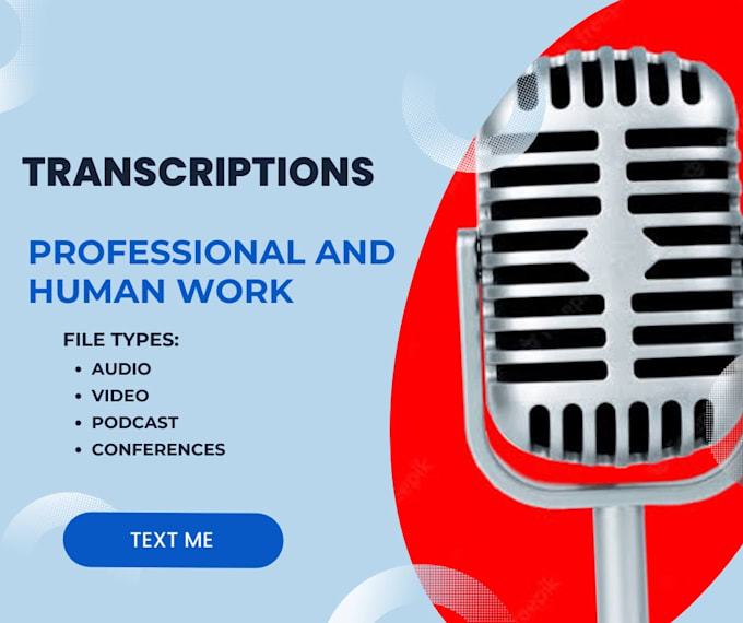 Transcript any audio and video file yo need by Angelalvarezoch | Fiverr