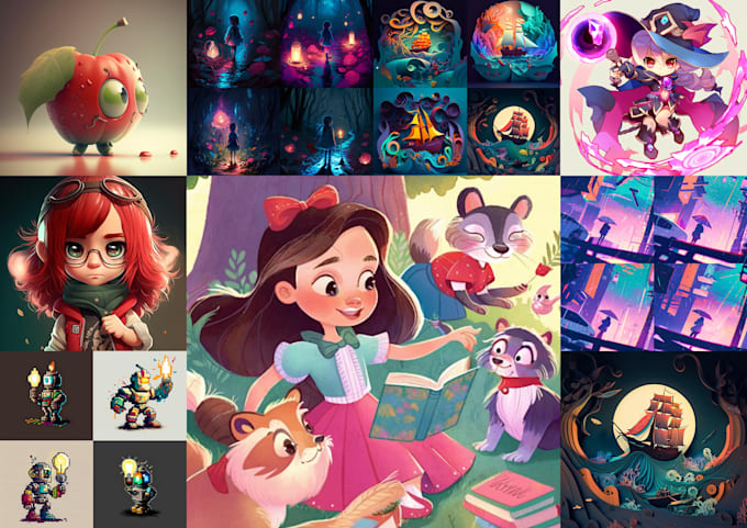 Create a children illustration using ai for you by Artificial2077 | Fiverr