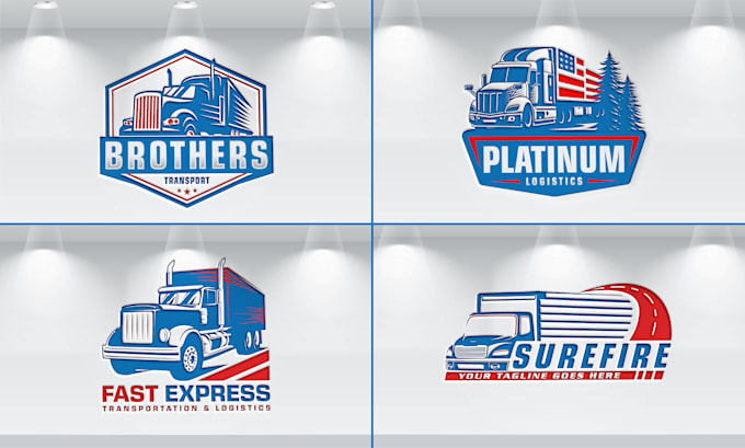Professional transport shipping logo design for you by Suronjitroy | Fiverr