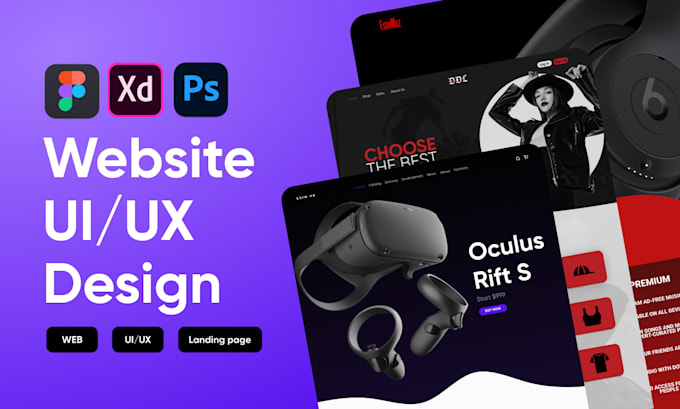 Professionally design your website, landing page, figma, adobe xd, ui ...